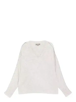 N.peal Metal-trim V-neck Sweater - Grey