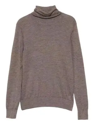 N.peal Margot Roll-neck Top - Grey