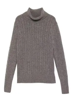 N.peal Adelyn Cable-knit Top - Grey