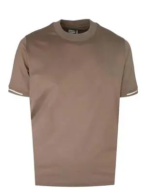 Pal Zileri Contrast-trim T-shirt - Brown