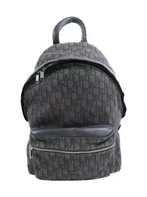 Dior Rider Oblique Canvas Backpack - Black