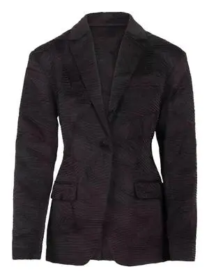 Ulla Johnson Dhemi Textured Single-breasted Blazer Black