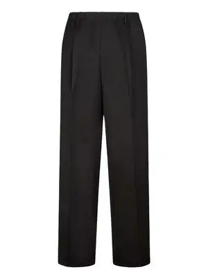 CELLAR DOOR Pleated Elasticated-waistband Trousers - Black