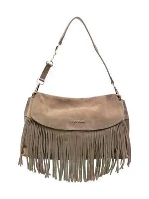 MARC ELLIS Fringed Suede Shoulder Bag - Neutrals