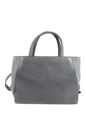 Fendi 2 Jours Leather Tote Bag - Grey