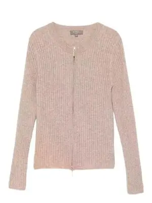 N.PEAL Ribbed Full Zip Cardigan