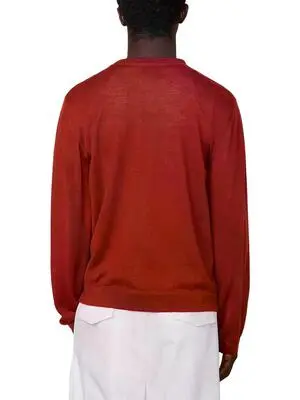 Officine Générale Wool Long-sleeve Sweater - Red