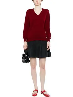 N.peal Phoebe V-neck Top Red