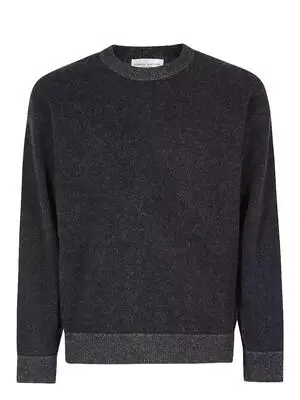 ROBERTO COLLINA Fine-knit Crew-neck Sweater - Grey