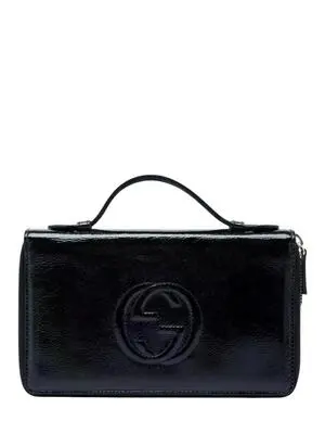 GUCCI 2000-2015 Patent Soho Travel Document Case Handbag