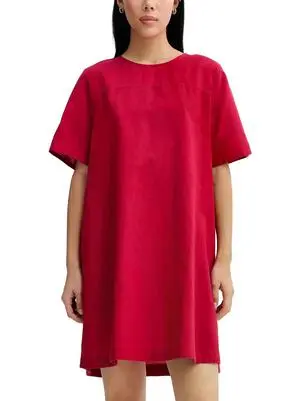 Marc O'polo Tie-back Short-sleeved Shift Mini Dress - Red
