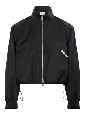 Attico Logo-patch Zip-up Jacket - Black