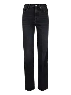 7 For All Mankind Modern Dojo Faded-effect Jeans - Black