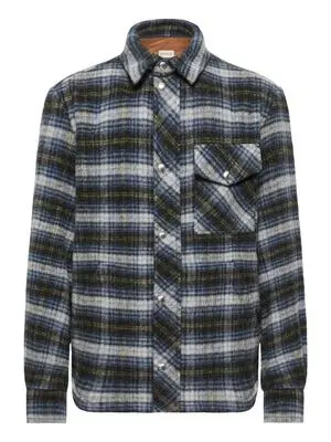 Moncler Check Wool Shirt Jacket - Black