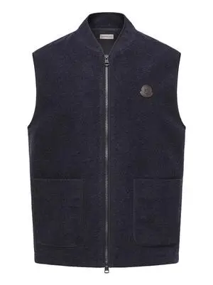 MONCLER Wool Zip-Up Vest