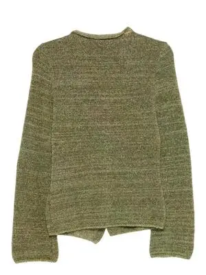 Roberto Cavalli 2000s Ruffle-trim Sweater Green