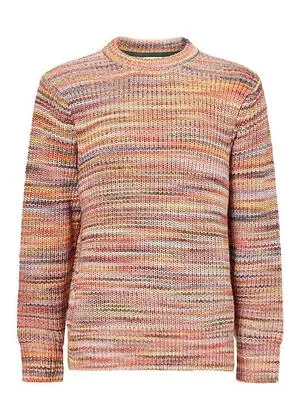 LES DEUX Space Ribbed Crewneck Cotton-blend Jumper - Multicolour