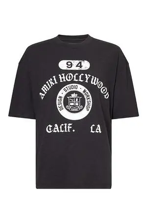 Amiri Collegiate Boxy Cotton T-shirt - Black