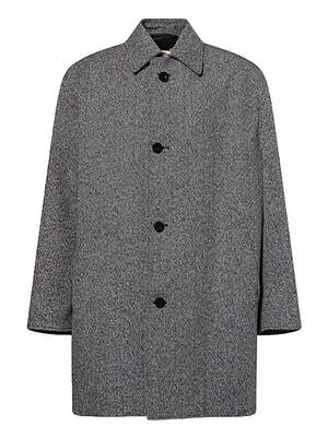 Marni Point Collar Wool-blend Coat - Black