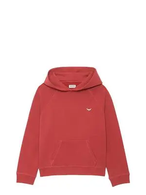 Zadig&Voltaire Georgy Rhinestone-embellished Cotton-blend Hoody Xs Cherry