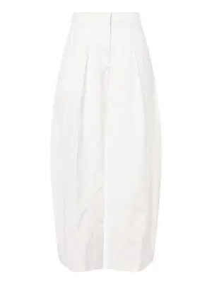 Jacquemus Pantalon Ovalo Barrrel-leg Woven Trousers - White