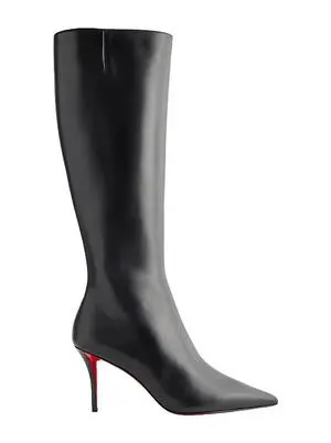 CHRISTIAN LOUBOUTIN Miss Z Botta 80 Leather Knee-high Boots - Black