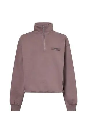 Jacquemus The Gros Grain Half-zip Cotton-jersey Sweatshirt - Brown