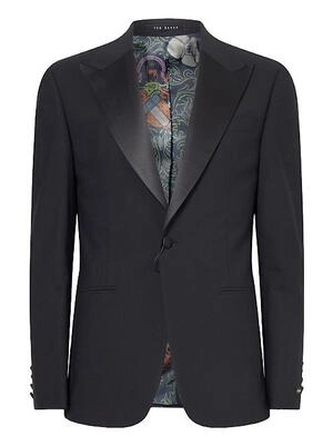 TED BAKER X THE GENTLEMAN Ted Baker X The Gentlemen Slim-fit Single-breasted Wool-blend Blazer - Black