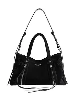 Zadig&Voltaire Madison Small Suede Top-handle Bag - Black