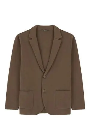Boggi Milano Notch-lapel Single-breasted Merino Wool Jacket Xxl - Brown