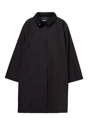 Stylein Sable High-neck Cotton-blend Coat - Black