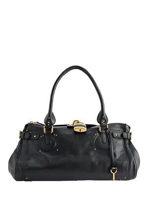 Chloé Paddington Weekender Leather Shoulder Bag - Black