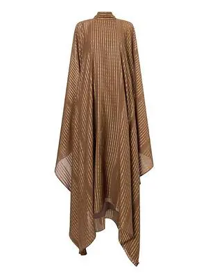 TALLER MARMO Agadez Cold-shoulder Chiffon Fil Coupè Kaftan Dress - Fume