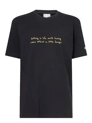CHAMPION X THE GENTLEMAN Champion X The Gentlemen Danger Cotton-jersey T-shirt - Black