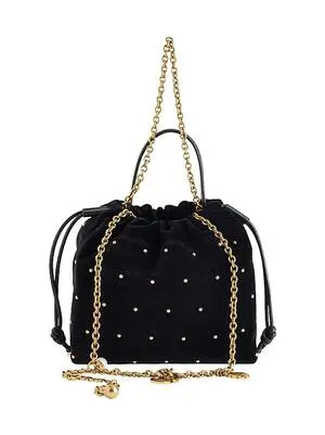 Chloé Icons Mini Velour Shoulder Bag - Black