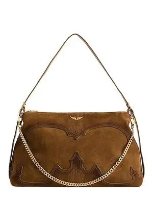 Zadig&Voltaire Jim Western Used Suede Shoulder Bag - Cognac