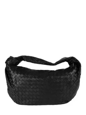 Bottega Veneta Jodie Medium Rounded Hobo Bag 'black/silver' Black