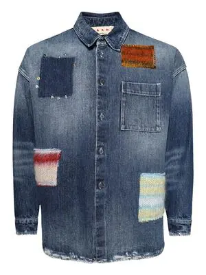 Marni Patch Overshirt 'denim - Blue