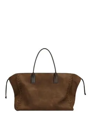 Bottega Veneta Large Zipped Cabat 'fondant' Brown
