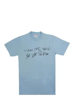 Supreme Buju Banton Wake The World Tee 'light - Blue