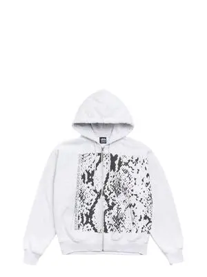 StÜssy Snakeskin Zip Hoodie 'ash Heather - Grey