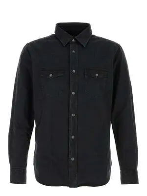 TOM FORD Tom Ford Men Black Denim Shirt Black