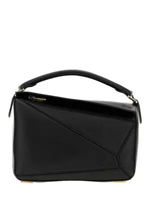 Loewe Nappa Leather Small Featherlight Puzzle Handbag - Black