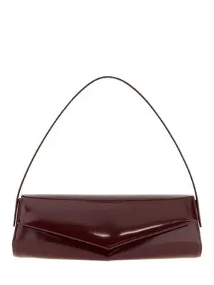JIL SANDER Jil Sander Women Burgundy Leather Kante Shoulder Bag Red