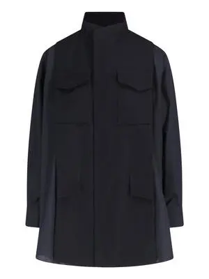 SACAI Sacai Men's Style Longline Utility Shirt Jacket