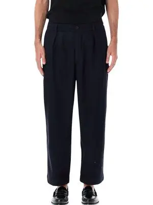Universal Works Pleated Straight-leg Trousers - Blu
