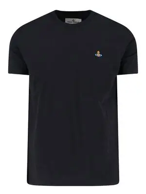 VIVIENNE WESTWOOD VIVIENNE WESTWOOD Logo-embroidered Cotton T-shirt