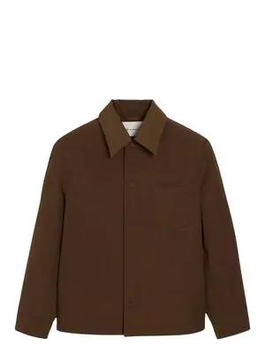 AMI Paris Padded Shirt Jacket - Chocltbrwn