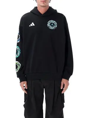 ADIDAS ORIGINALS Motorsport Graphic Hoodie With Oversized Back Print - Nero