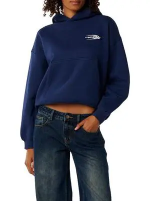 Rip Curl Evolution Cotton Blend Graphic Hoodie - Navy